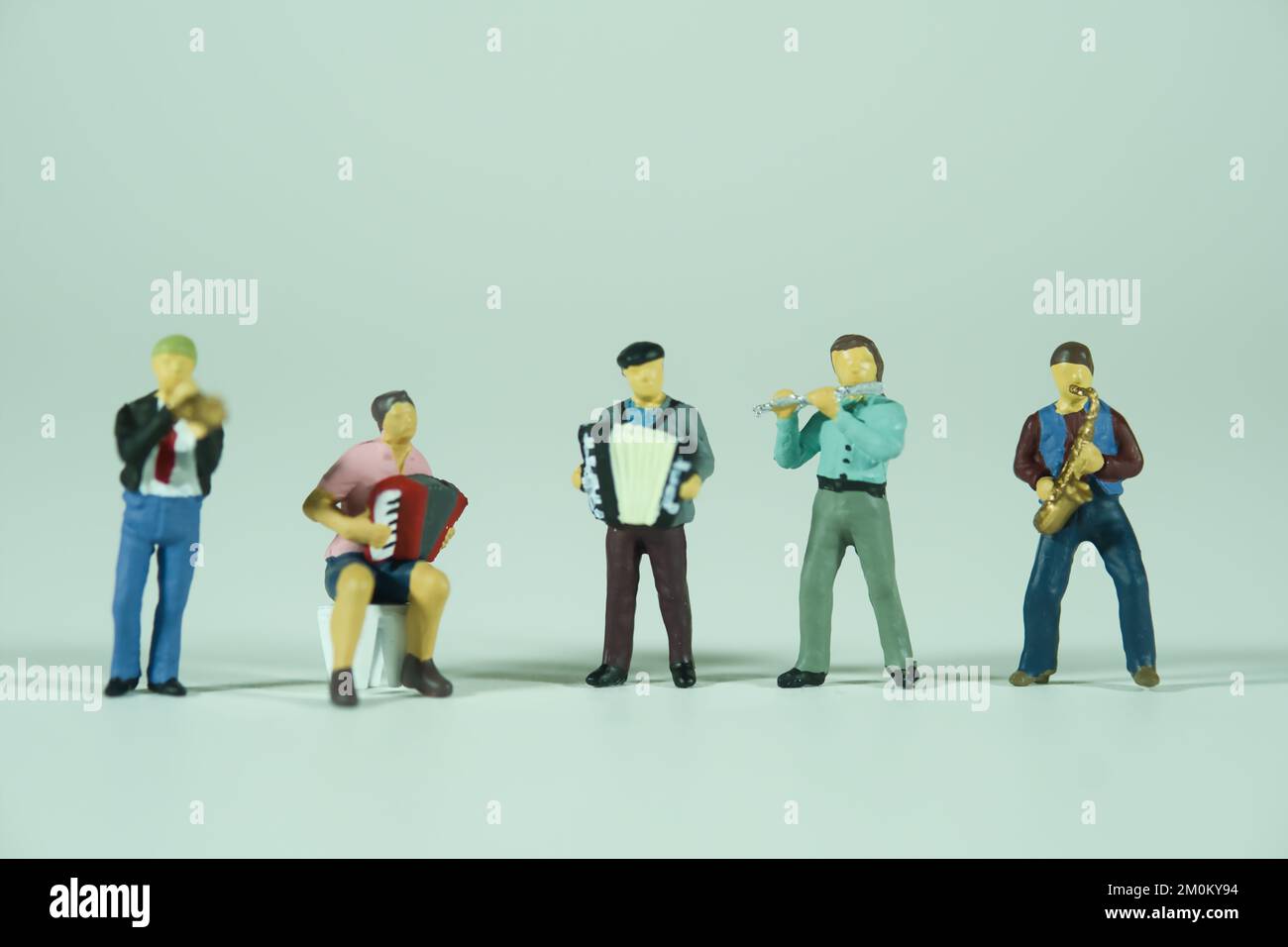 music band playing music, isolated on light background Stock Photo - Alamy