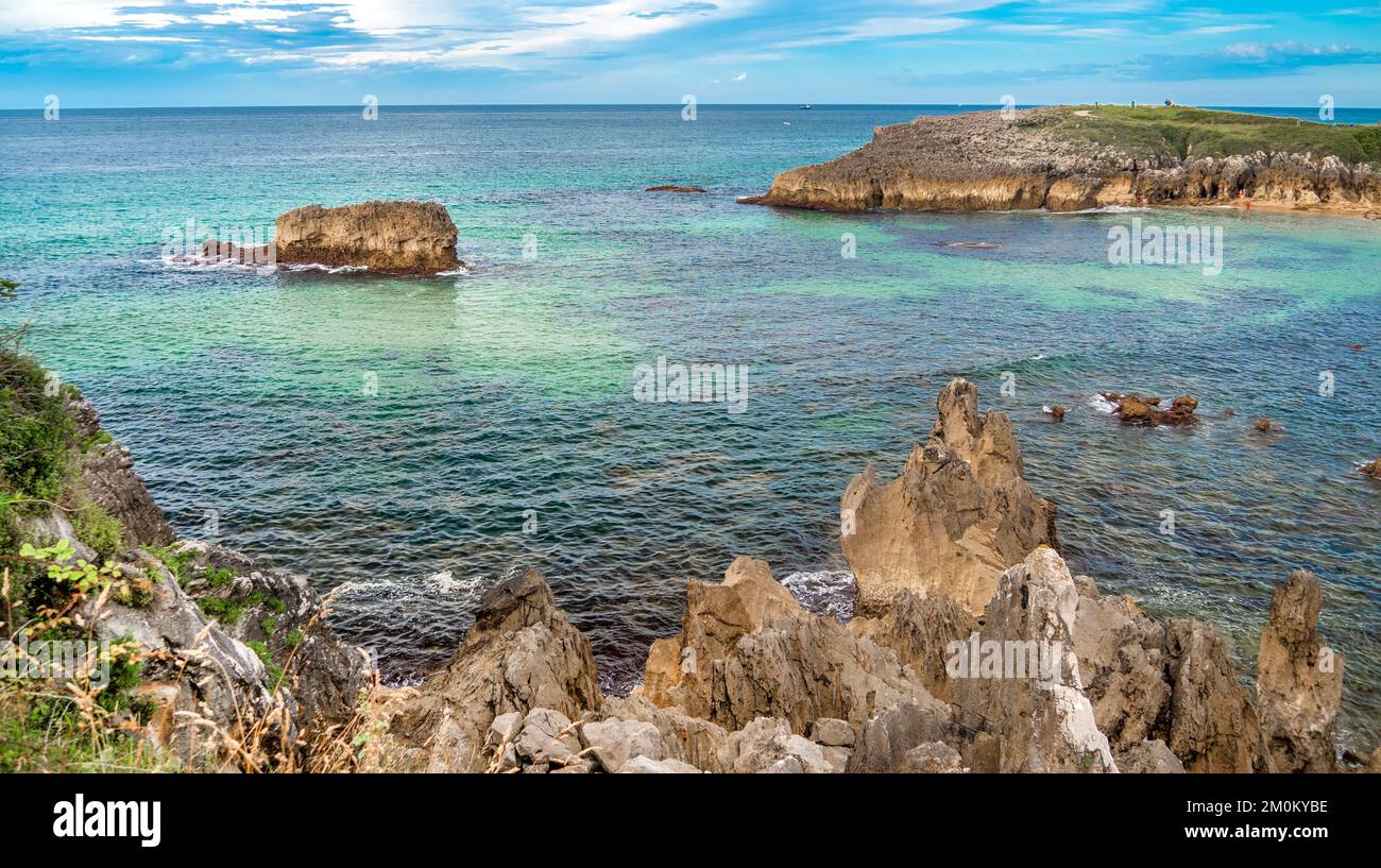 Coastline and Cliffs, Beach of Toró, Llanes, Asturias, Spain, Europe ...