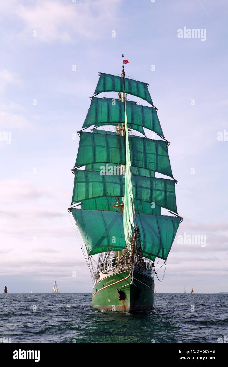 German tall ship Alexander von Humboldt from ahead Stock Photo - Alamy