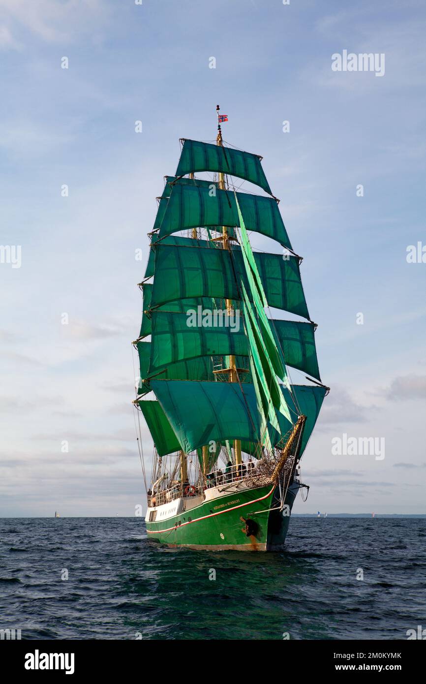 German tall ship Alexander von Humboldt from ahead Stock Photo - Alamy