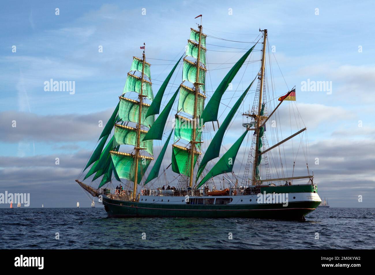 German tall ship Alexander von Humboldt from leeward and astern Stock ...