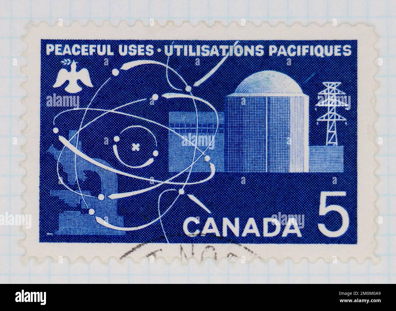 Photo of a postage stamp from Canada Peaceful Uses of Atomic Energy ...