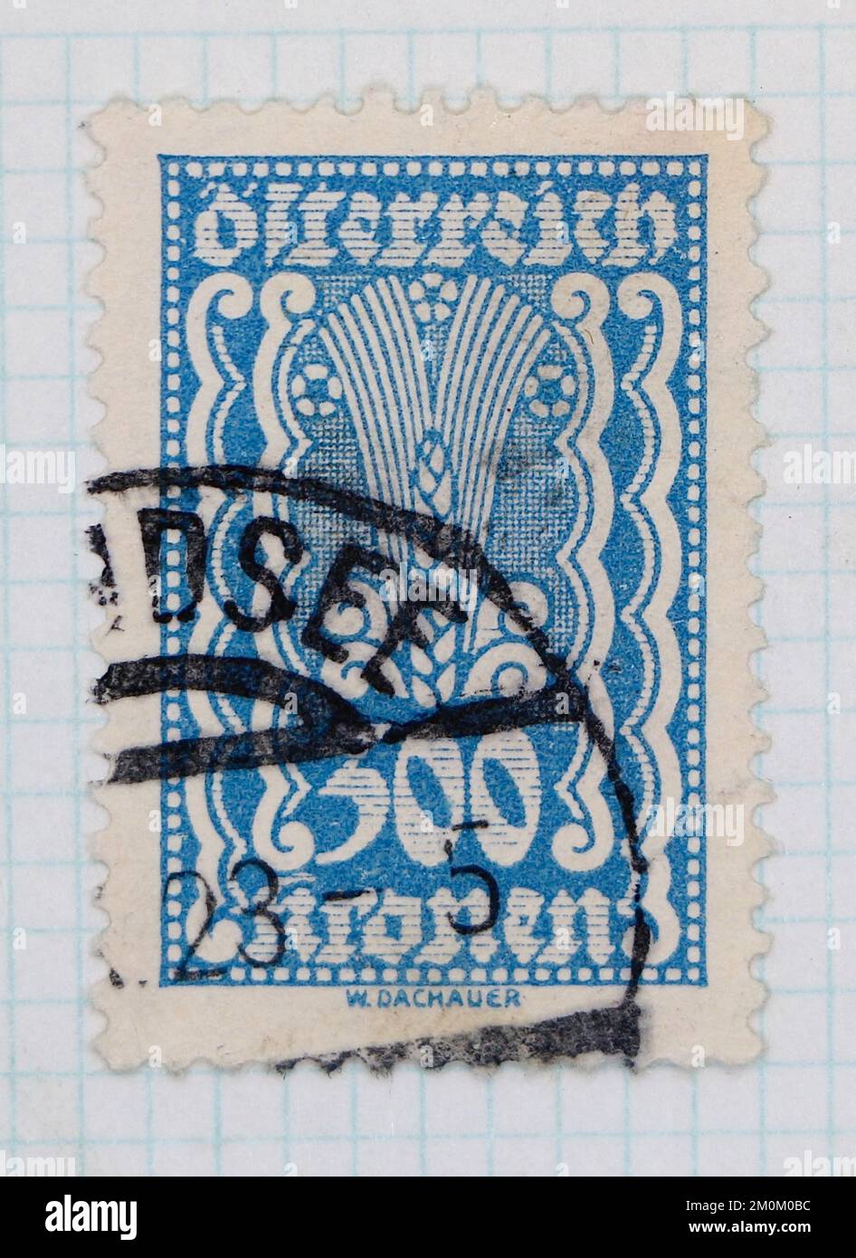 Photo of an Austrian postage stamp Symbolism: ear of corn Symbolic ...