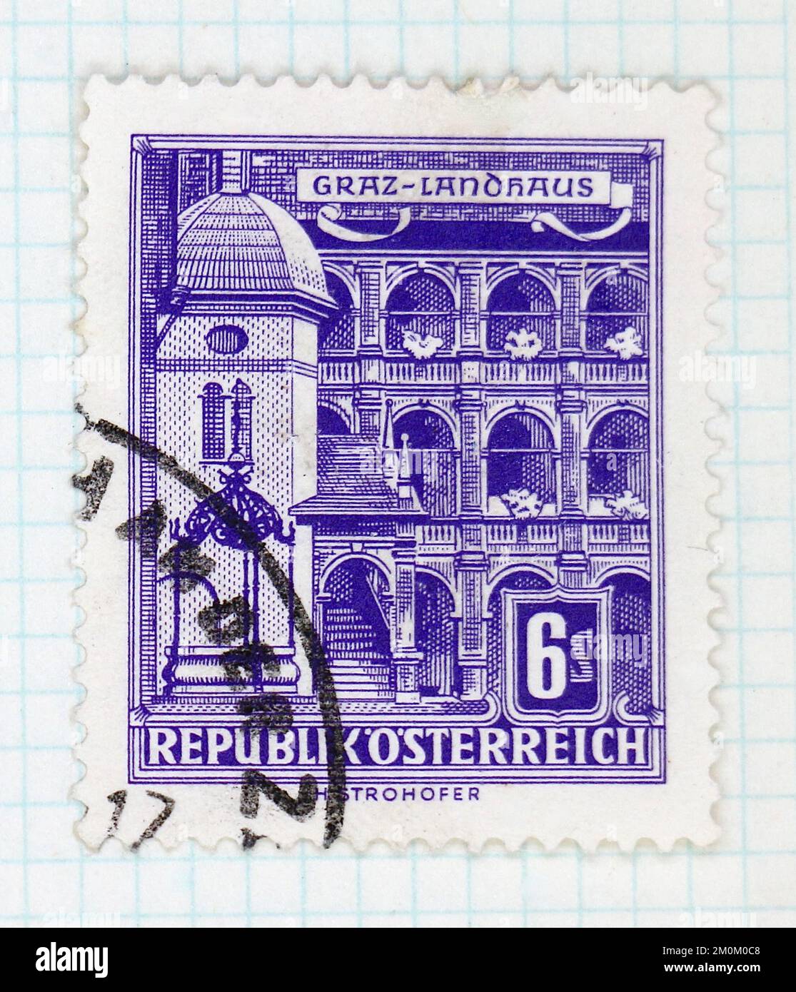 Photo of a postage stamp from Austria State parliament house Graz ...