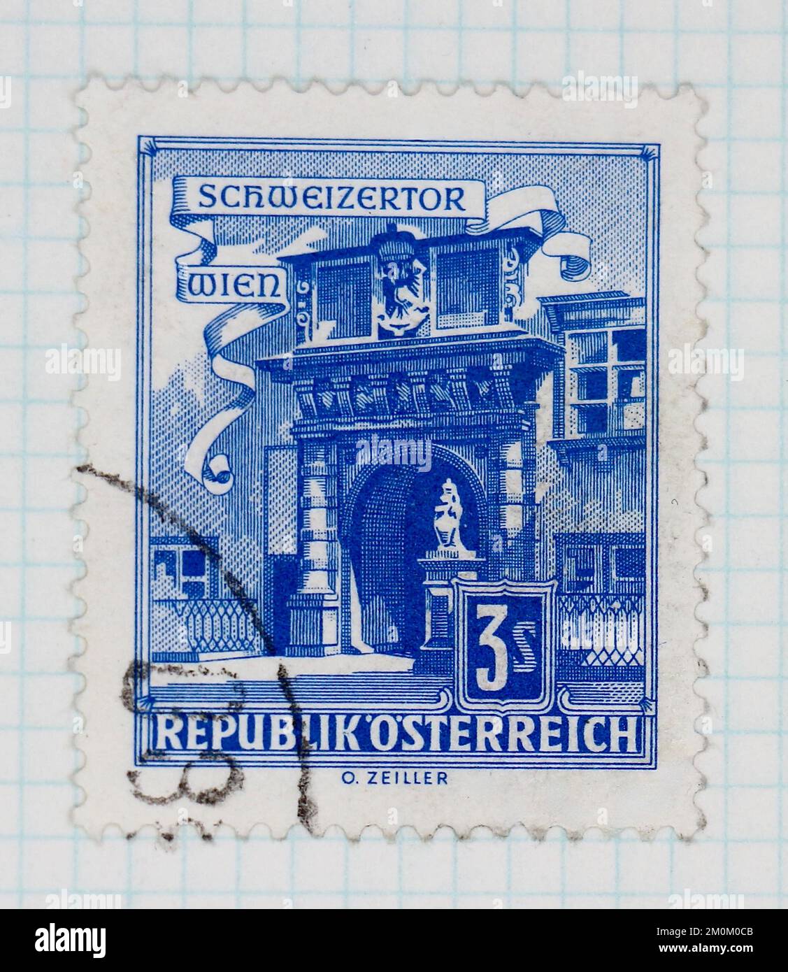 Photo of a postage stamp from Austria Swiss Gate Vienna Hofburg ...