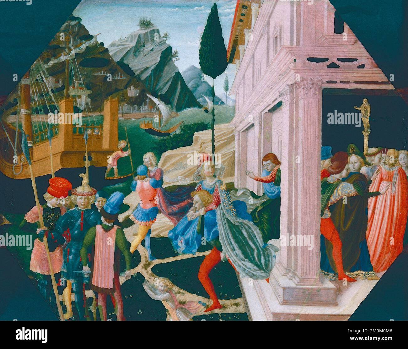 The Abduction of Helen, painting by Italian artist Beato Angelico ...