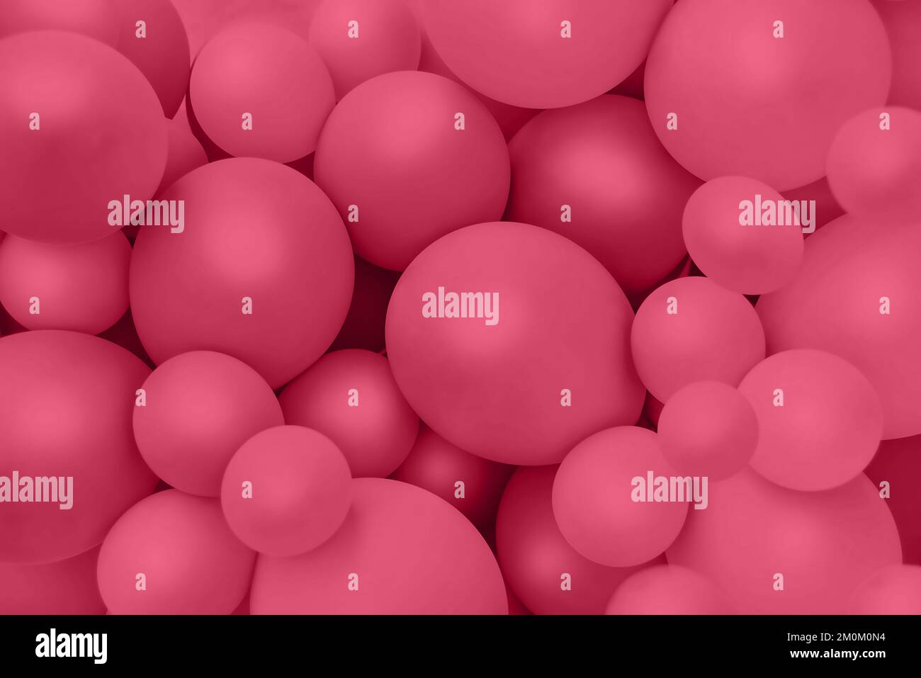 Trendy color of 2023 viva magenta. Pink balloons background, punchy ...