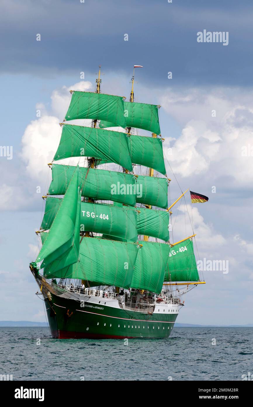 German tall ship Alexander von Humboldt II in Torbay, 2016 Stock Photo ...