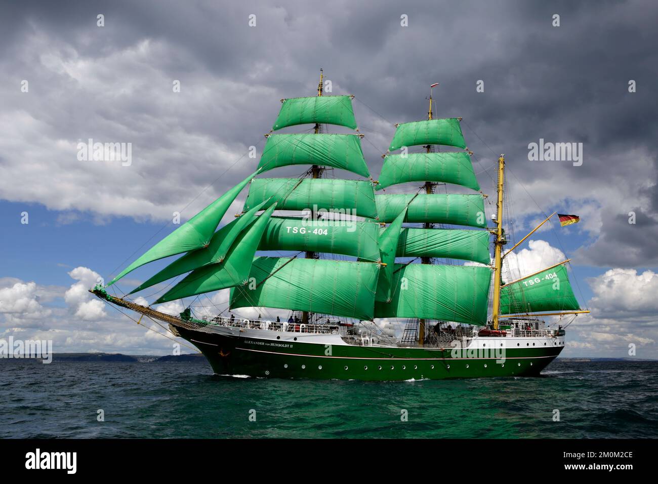 German tall ship Alexander von Humboldt II in Torbay, 2016 Stock Photo ...