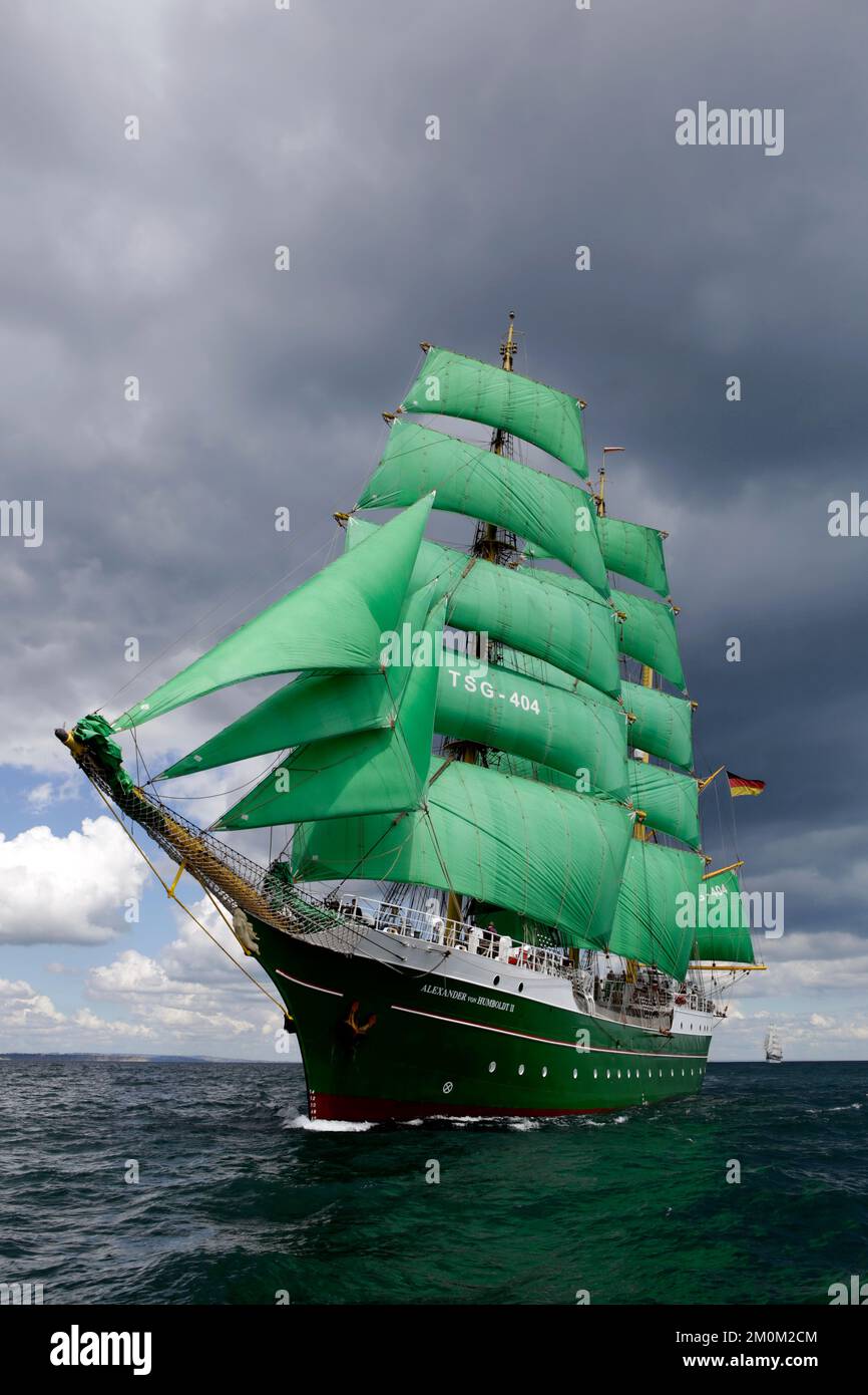 German tall ship Alexander von Humboldt II in Torbay, 2016 Stock Photo ...