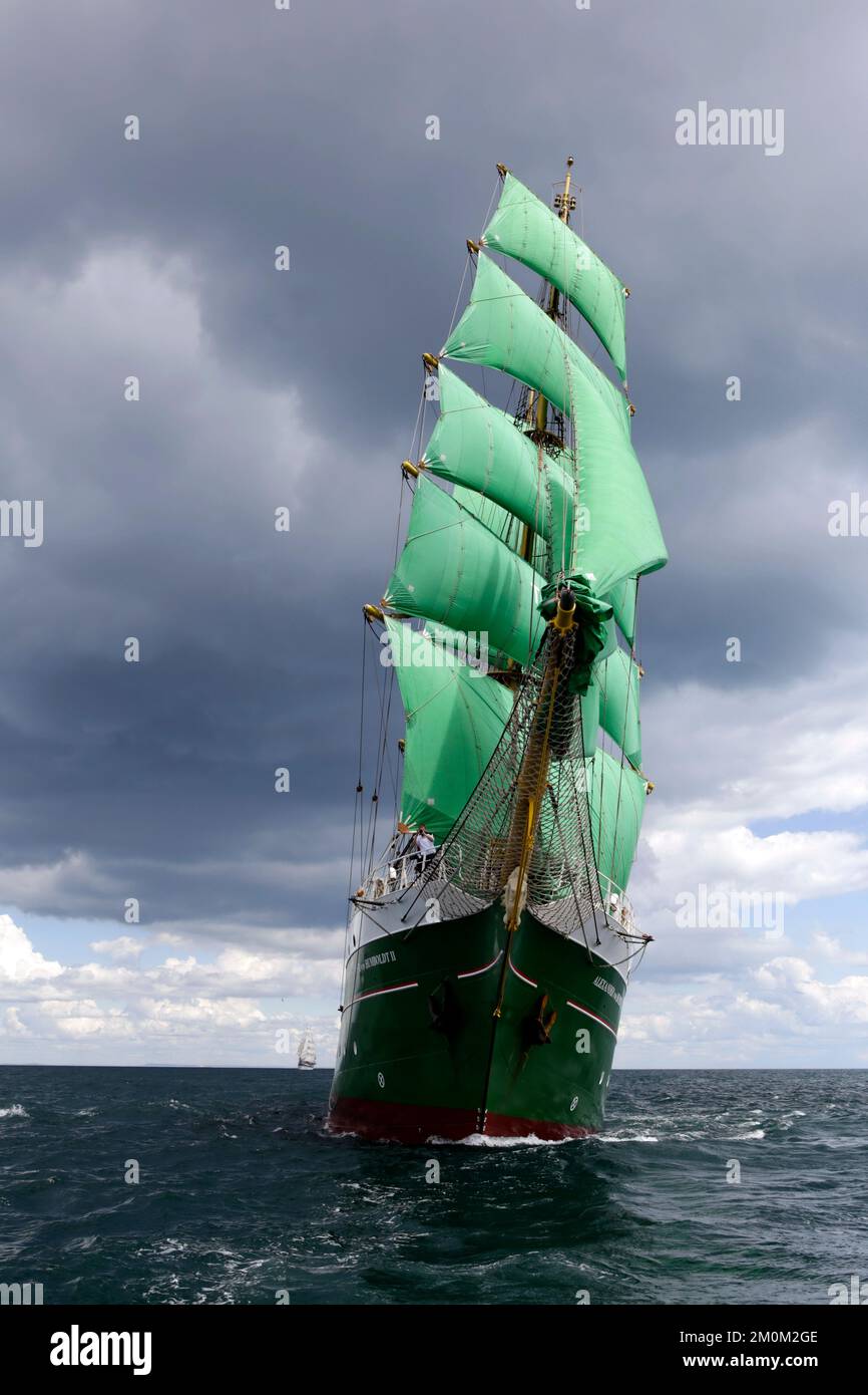 German tall ship Alexander von Humboldt II in Torbay, 2016 Stock Photo ...
