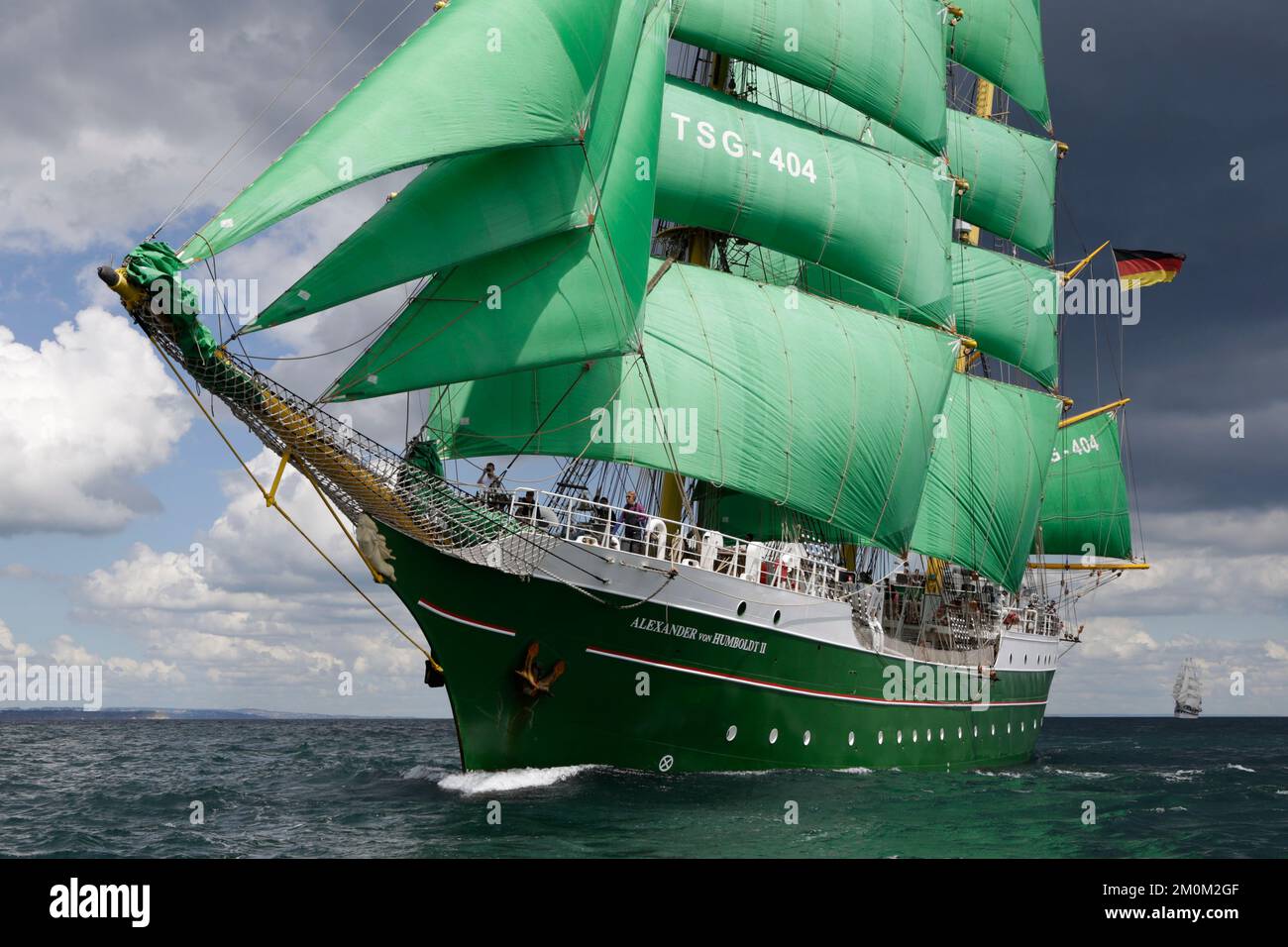 German tall ship Alexander von Humboldt II in Torbay, 2016 Stock Photo ...
