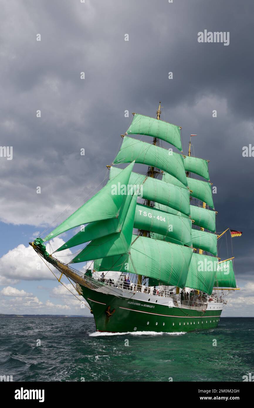 German tall ship Alexander von Humboldt II in Torbay, 2016 Stock Photo ...
