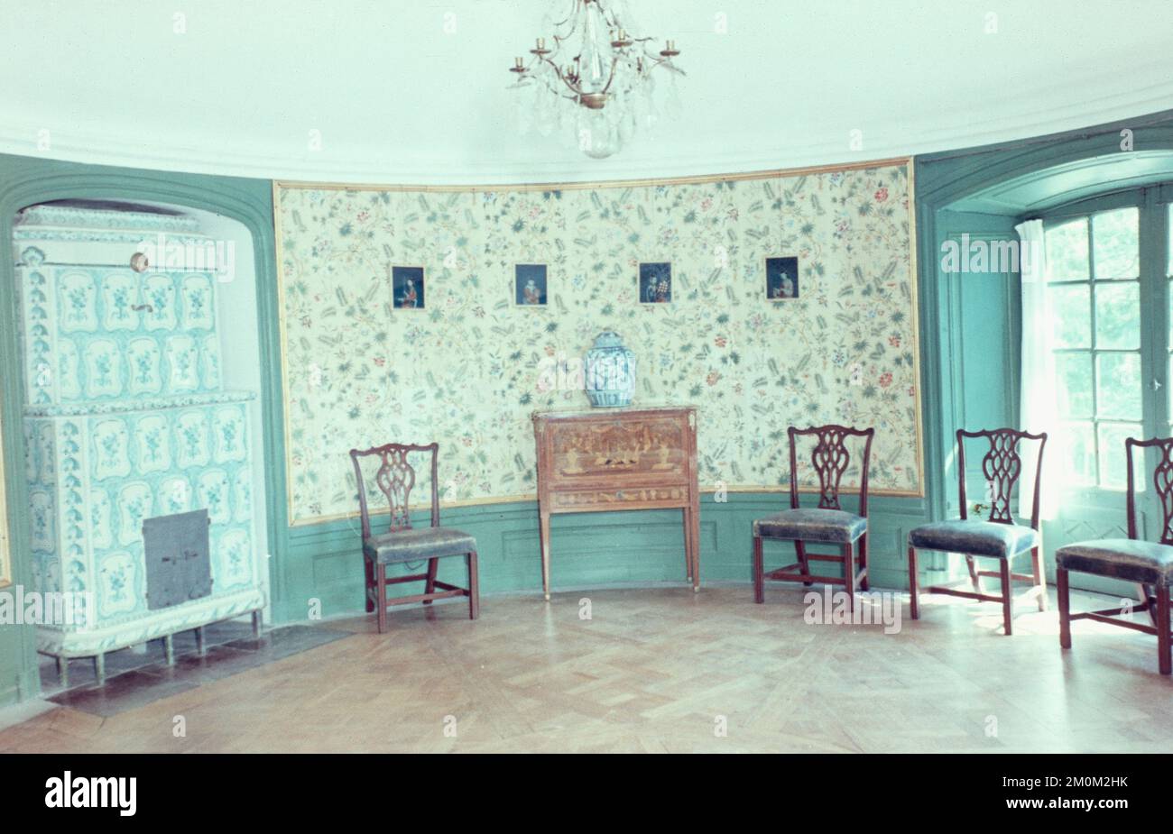 View of the Whispering room of the Chinese Pavilion at Drottningholm ...