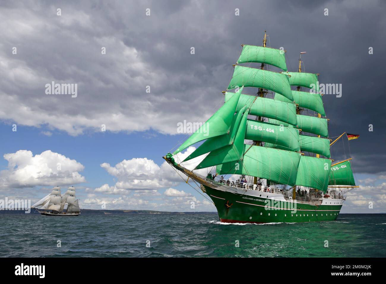 German tall ship Alexander von Humboldt II in Torbay, 2016 Stock Photo ...