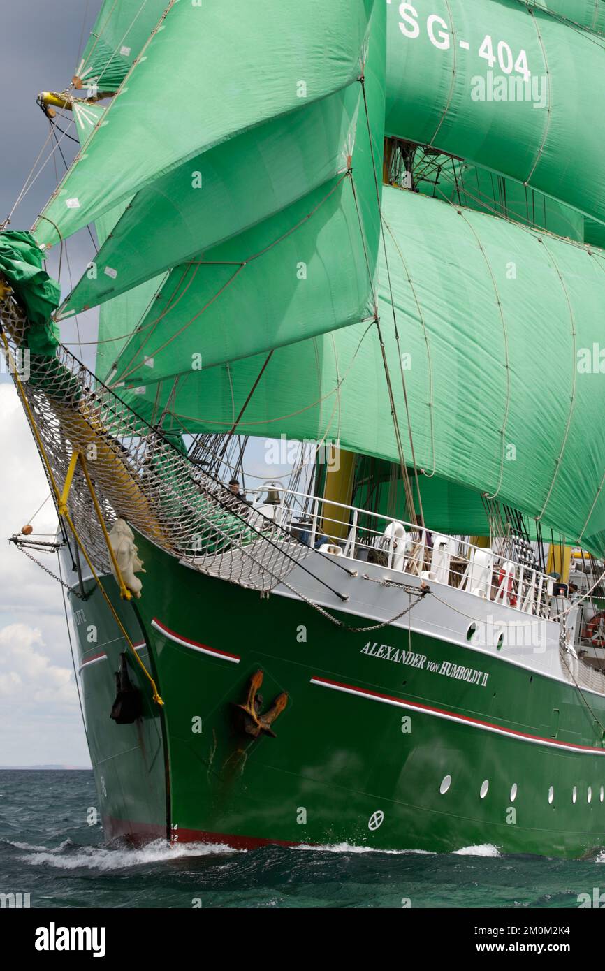 German tall ship Alexander von Humboldt II in Torbay, 2016 Stock Photo ...