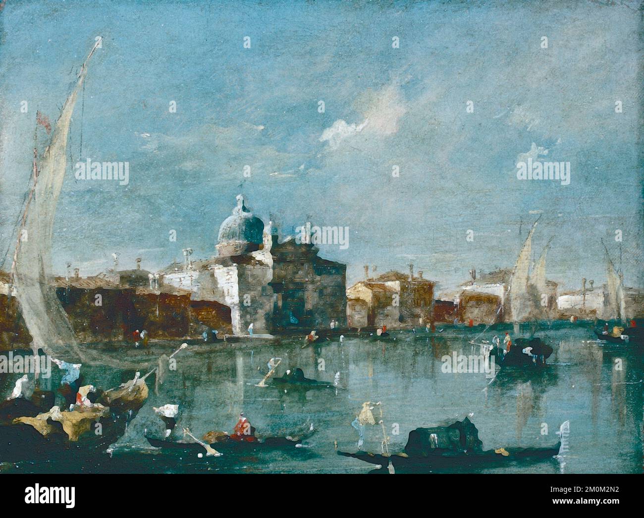 Venice: the Giudecca with the Zitelle, painting by Italian artist ...