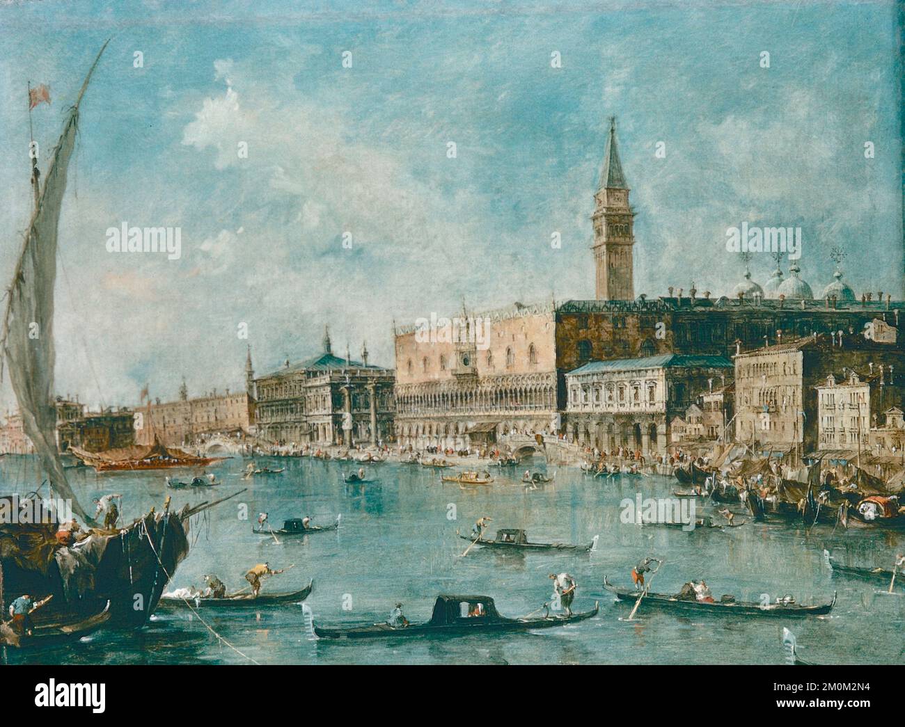 Venice: Doge Palace and Molo, painting by Italian artist Francesco ...