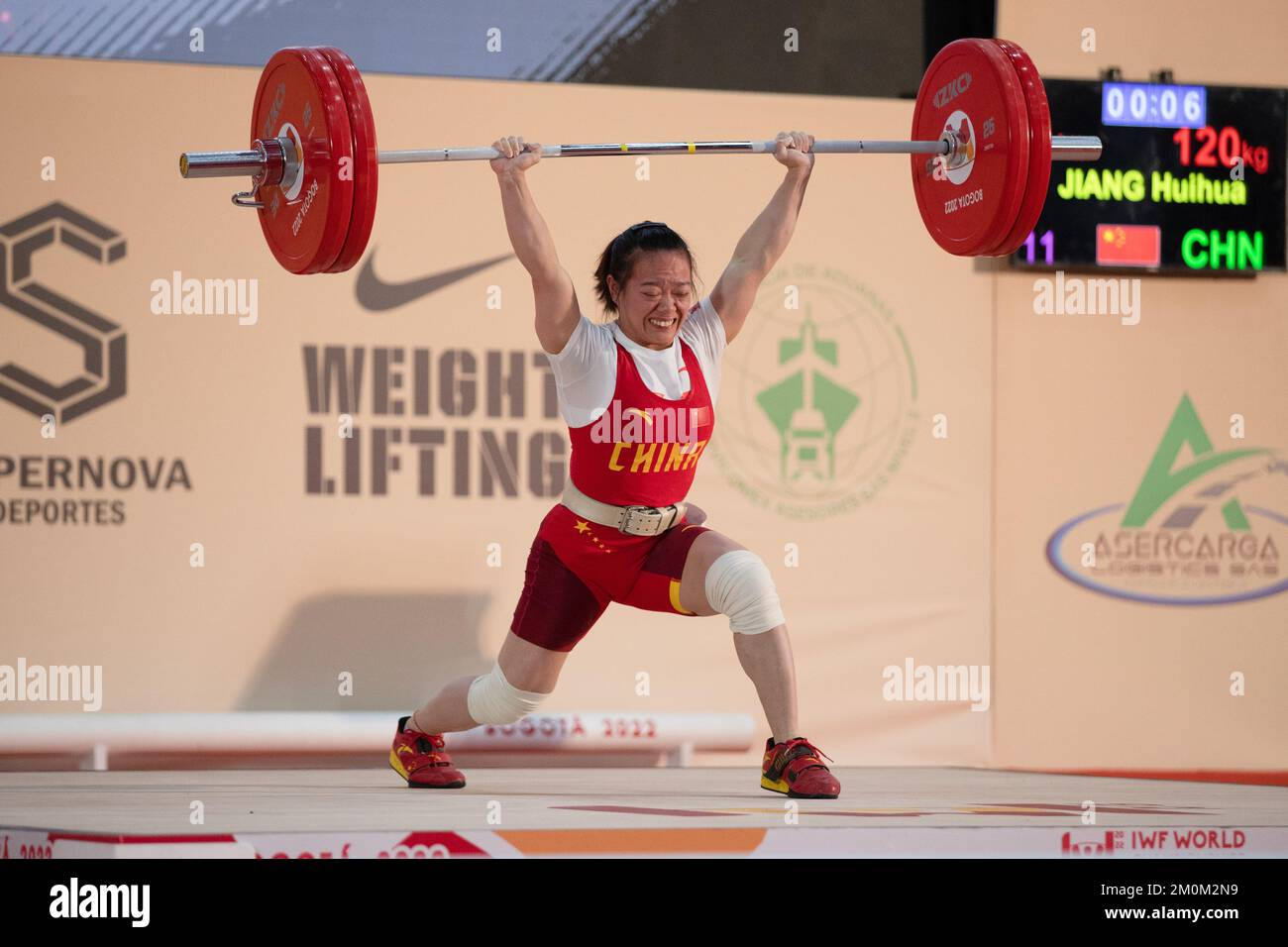 Bogota, Colombia. 6th Dec, 2022. Jiang Huihua of China competes during ...