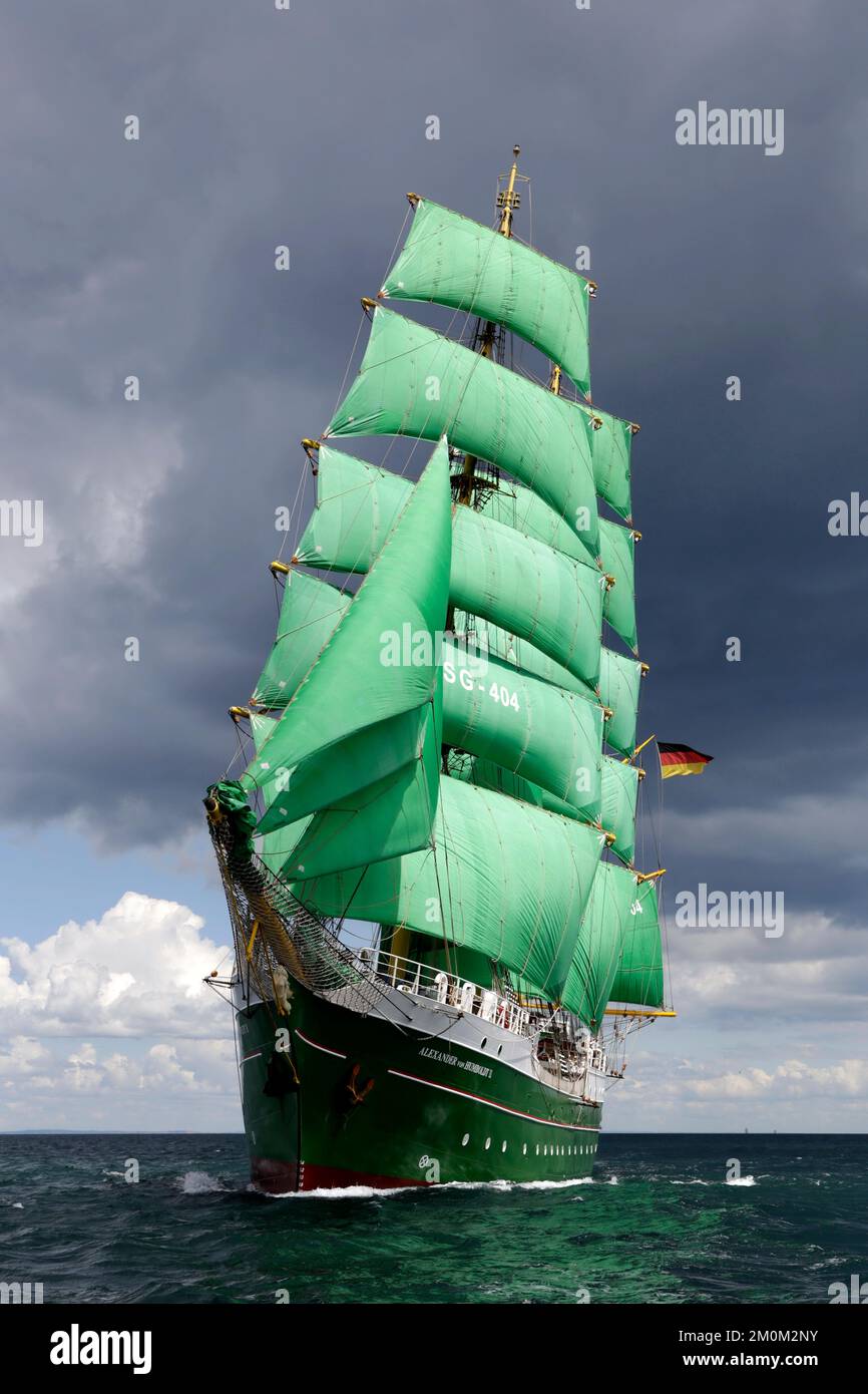 German tall ship Alexander von Humboldt II in Torbay, 2016 Stock Photo ...