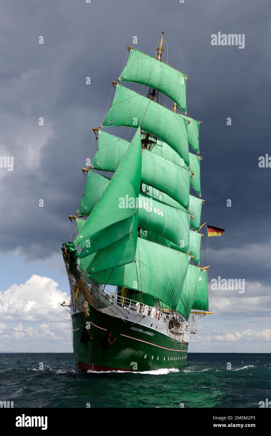 German tall ship Alexander von Humboldt II in Torbay, 2016 Stock Photo ...