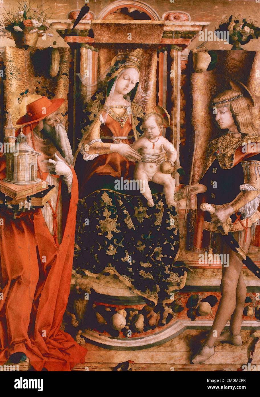 Madonna of the Swallow, painting by Italian artist Carlo Crivelli, 1960s Stock Photo - Alamy