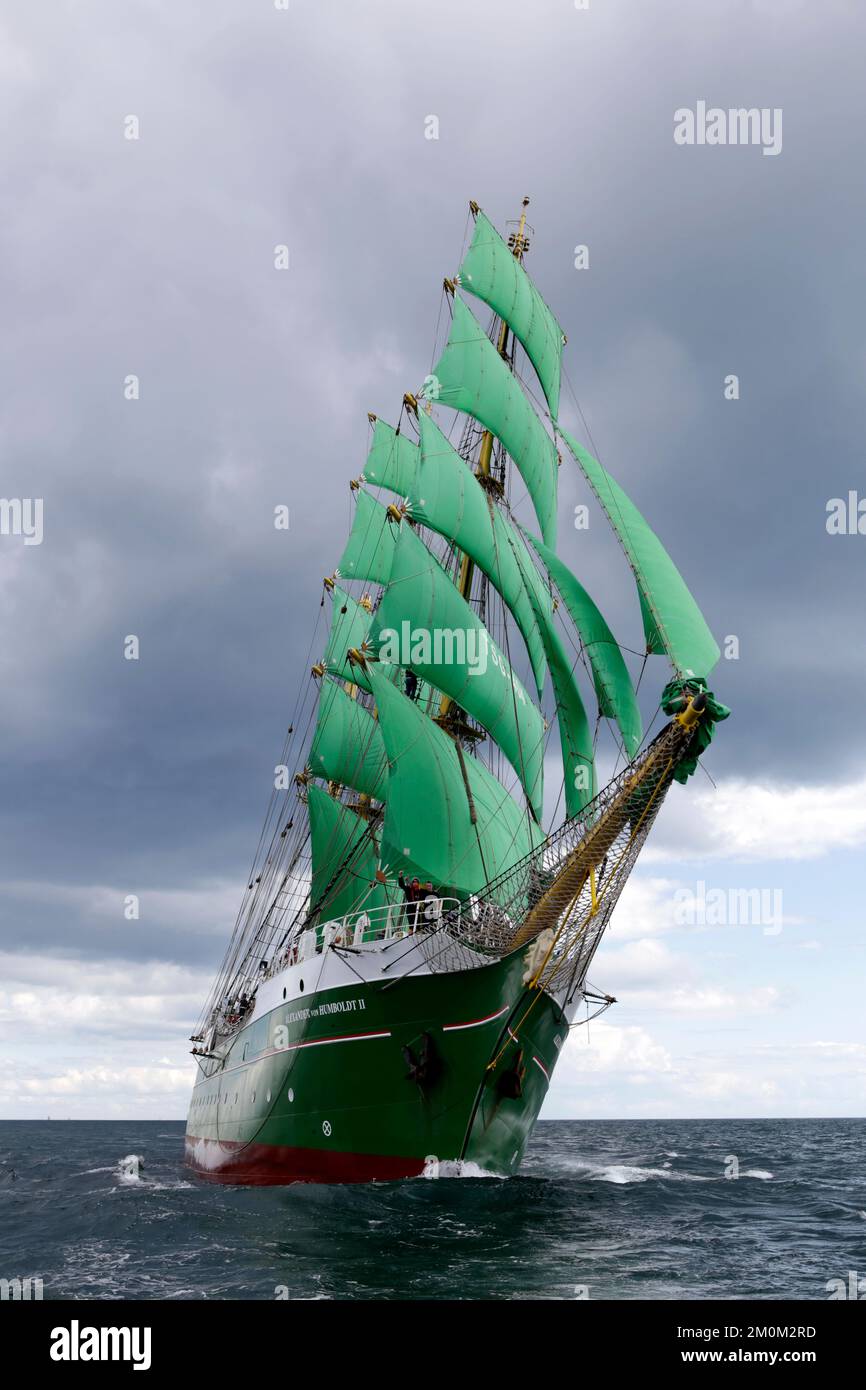 German tall ship Alexander von Humboldt II in Torbay, 2016 Stock Photo ...