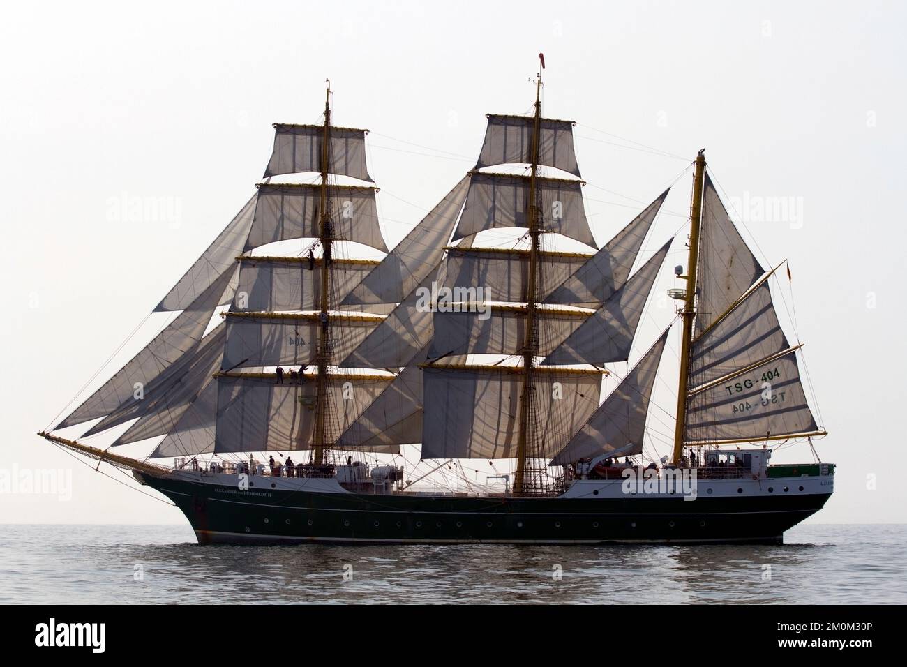 German tall ship Alexander von Humboldt II from windward Stock Photo ...