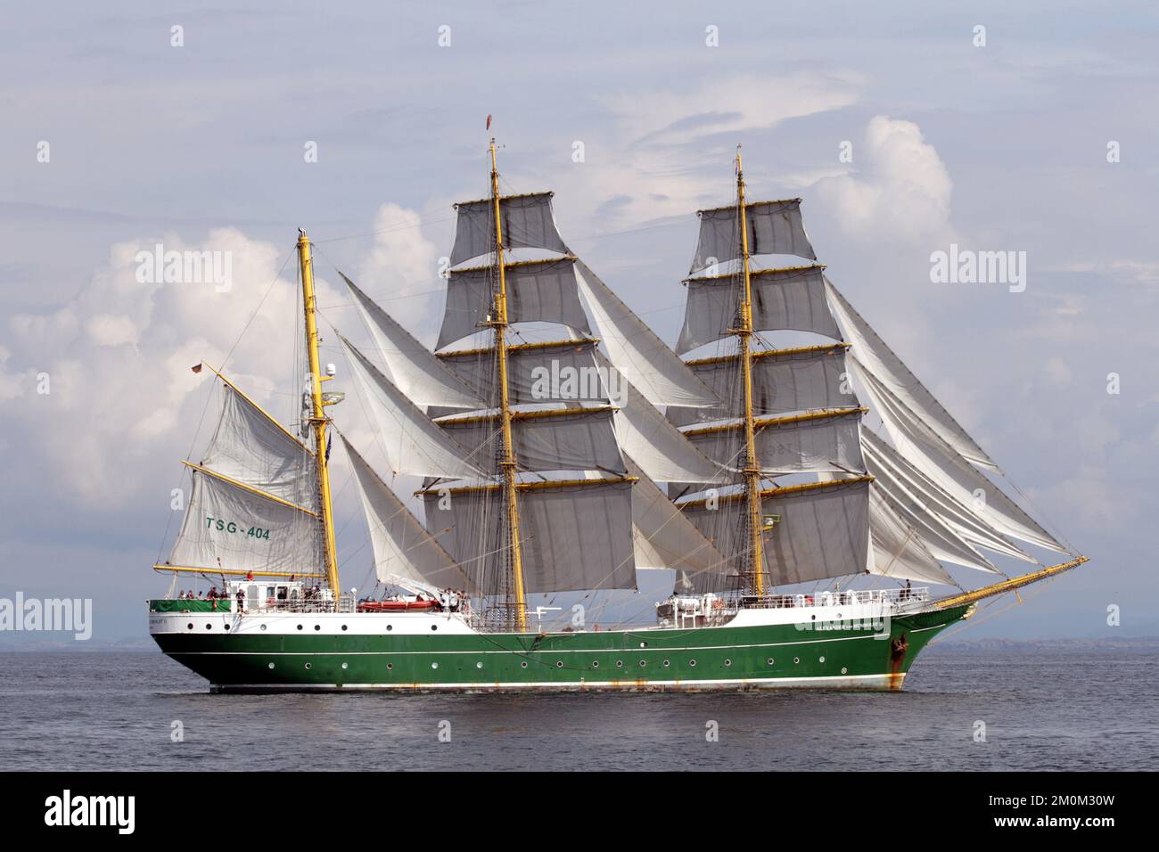 German tall ship Alexander von Humboldt II from windward Stock Photo ...