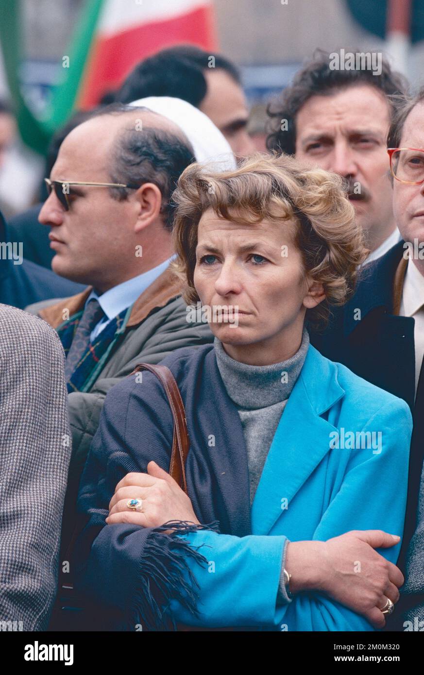 Italian politician and activist Emma Bonino at the funeral of Iranian ...