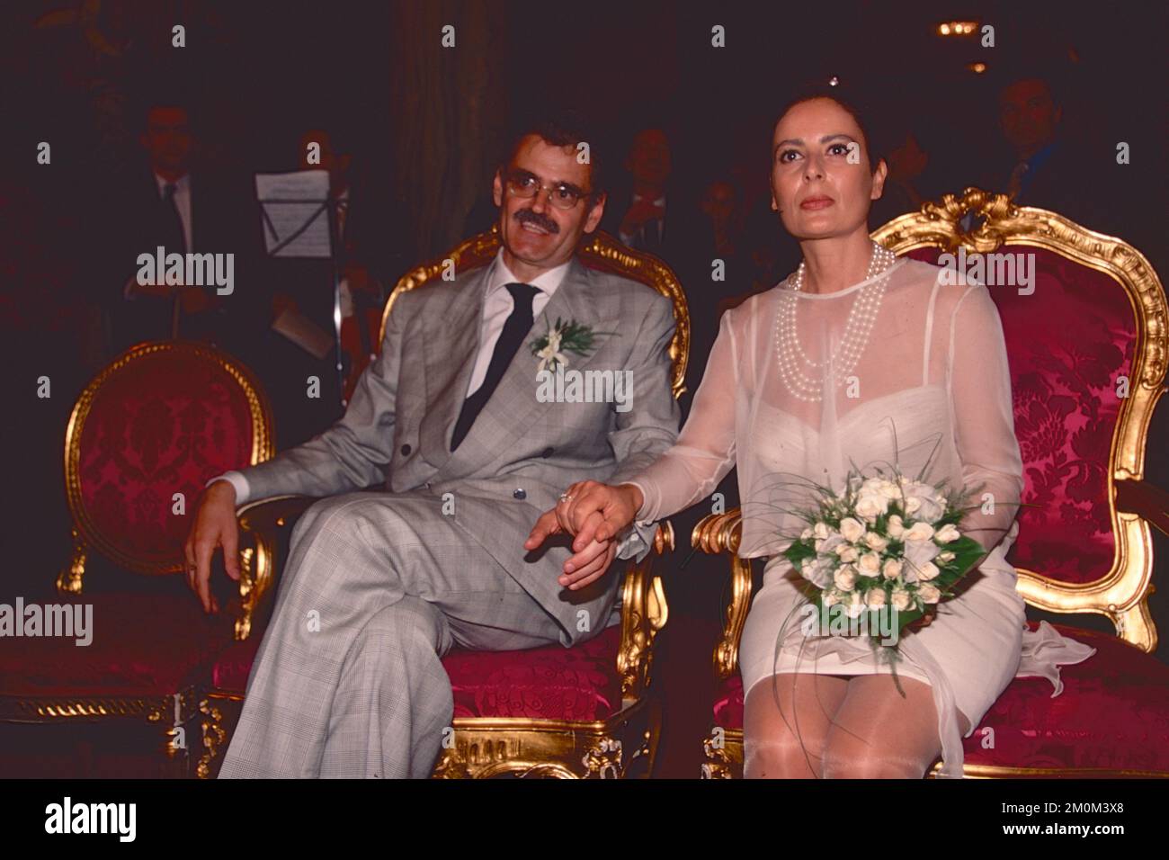 Italian politician Willer Bordon and actress Rosa Ferraiolo at their ...