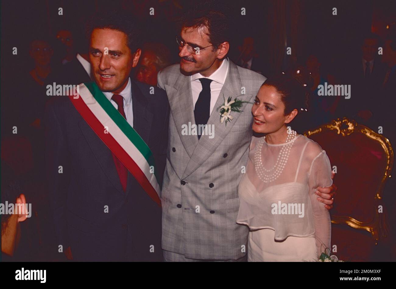 Italian politician and mayor of Rome Francesco Rutelli at the wedding ...