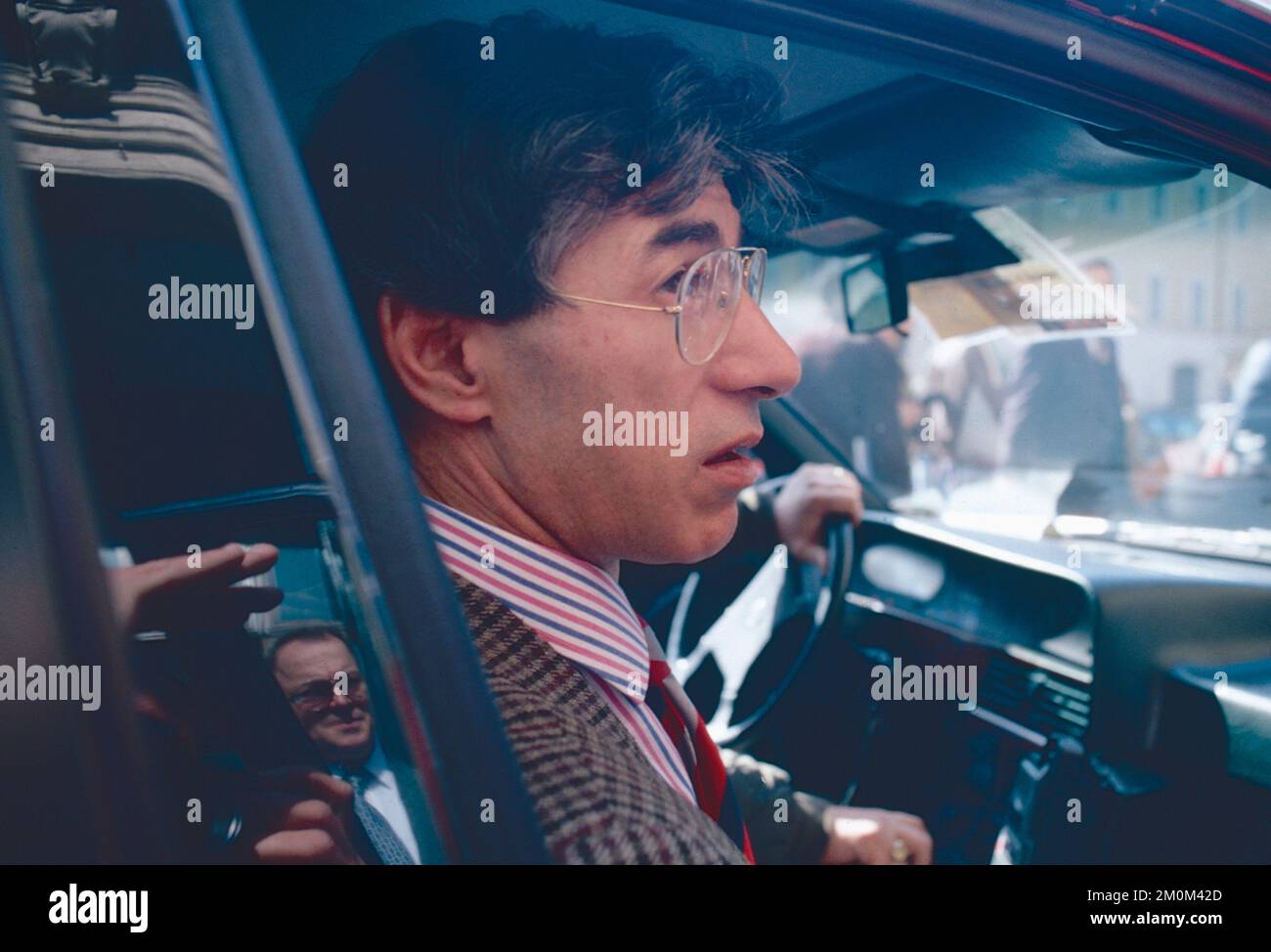 Italian politicians Umberto Bossi, Italy 1993 Stock Photo - Alamy