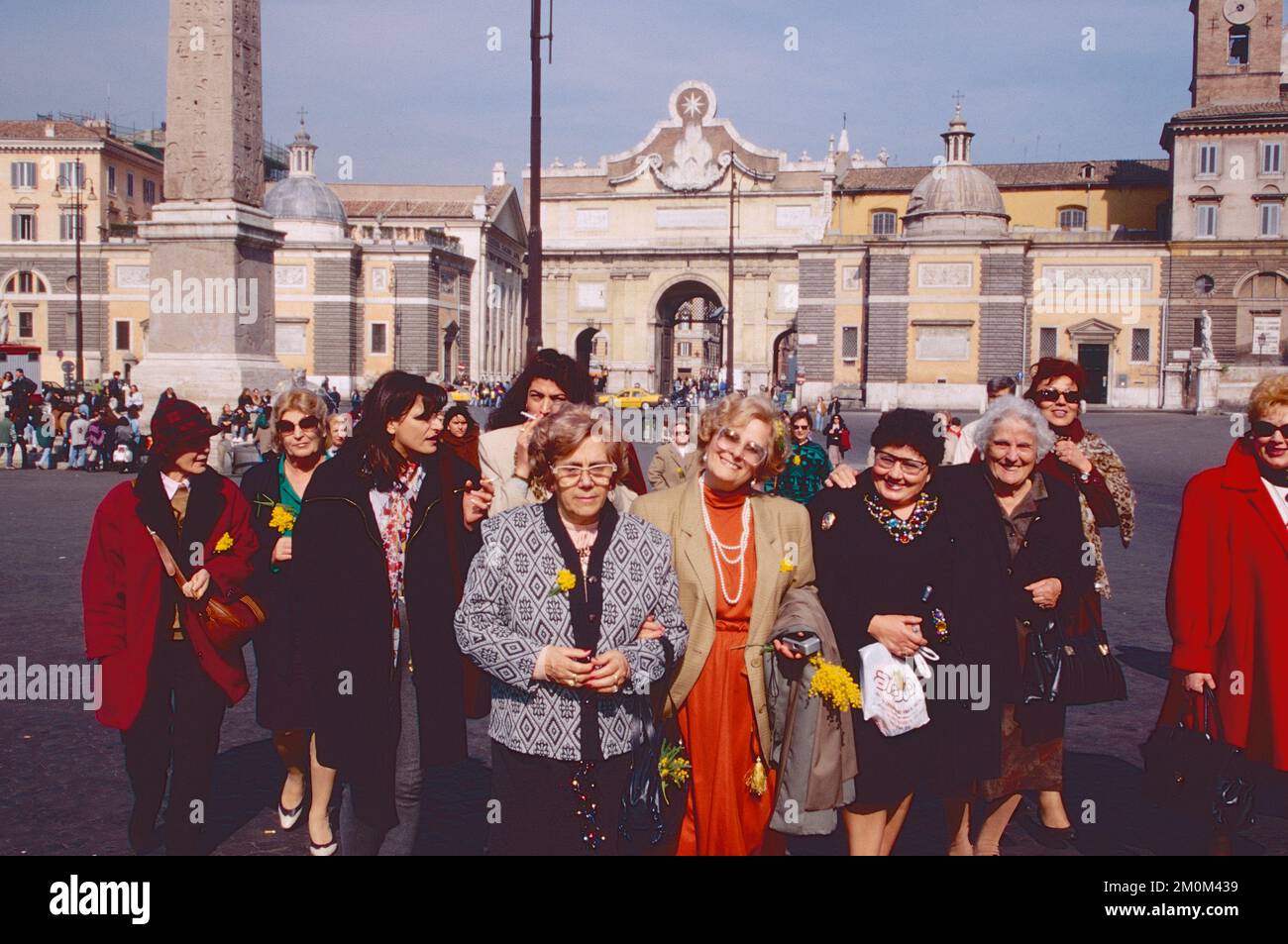 Women in Piazza del Popolo for celebrating the International Women's ...