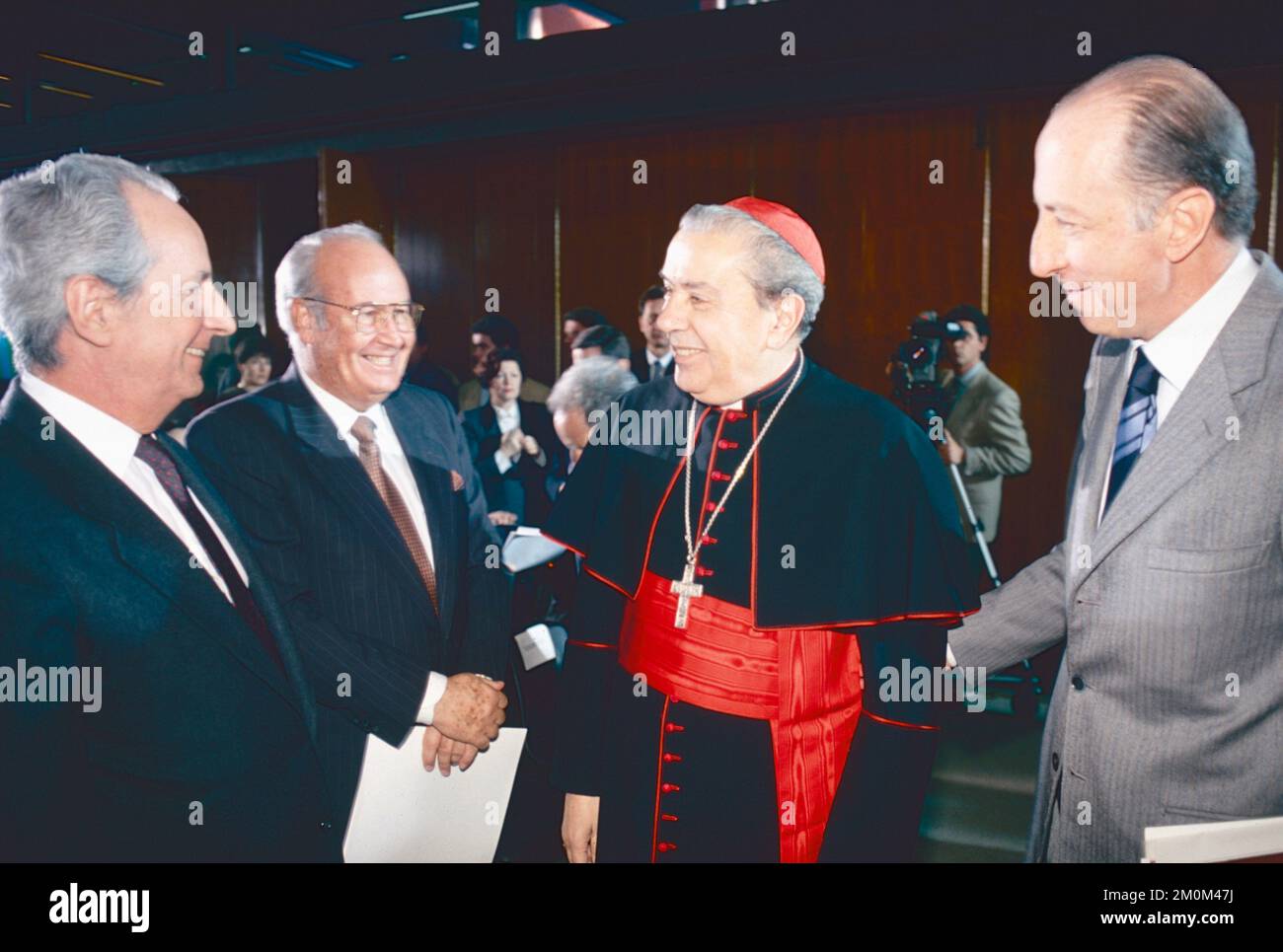 Italian philosopher Paolo Caruso, Cardinal Achille Silvestrini, and ...
