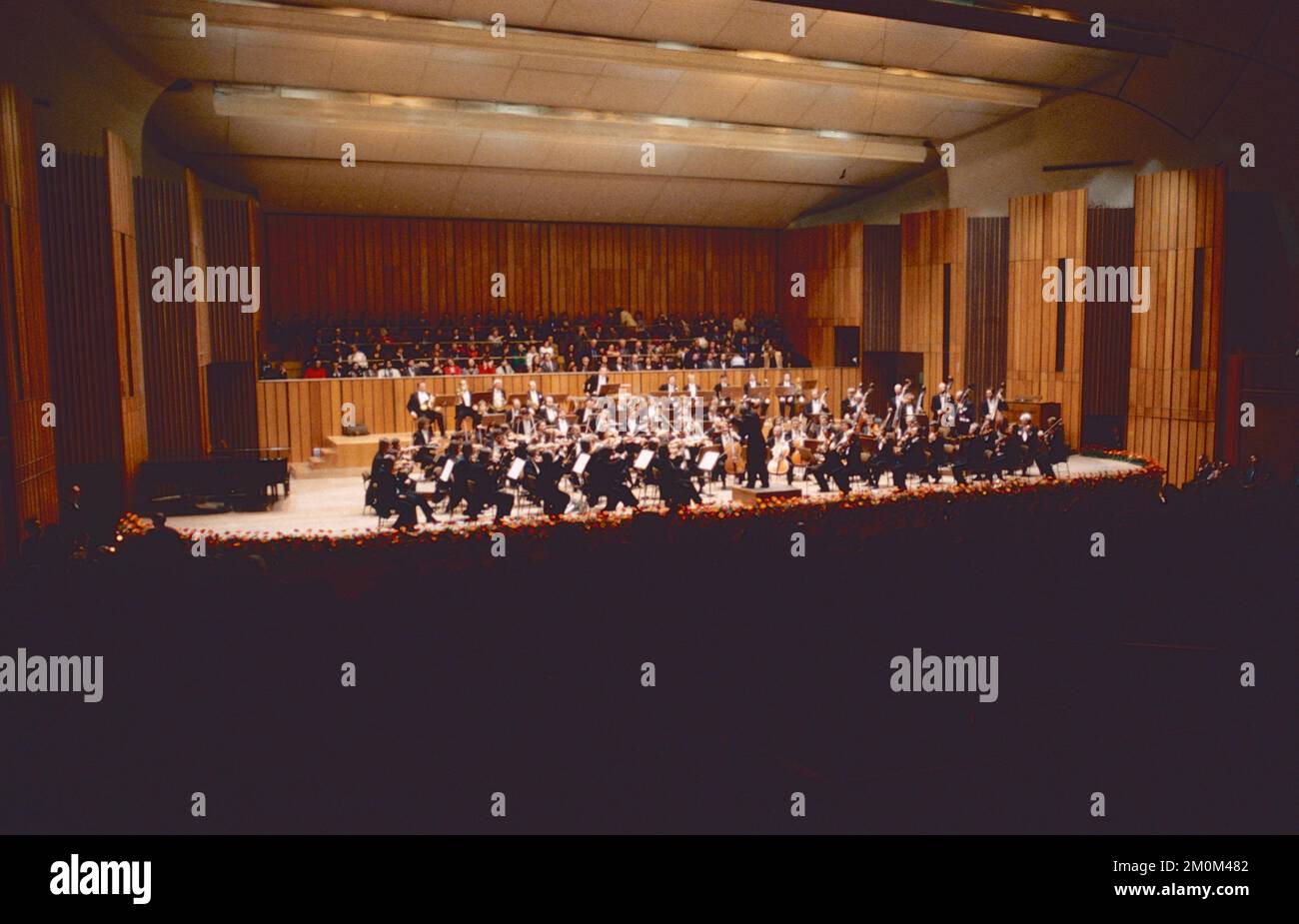 Italian conductor Claudio Abbado and the Berlin Philharmonic Orchestra ...