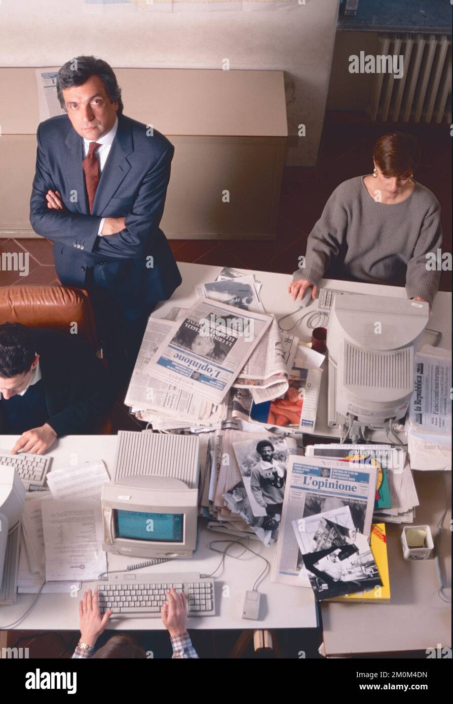 Italian journalist Director of the Opinione Newspaper Arturo Diaconale ...