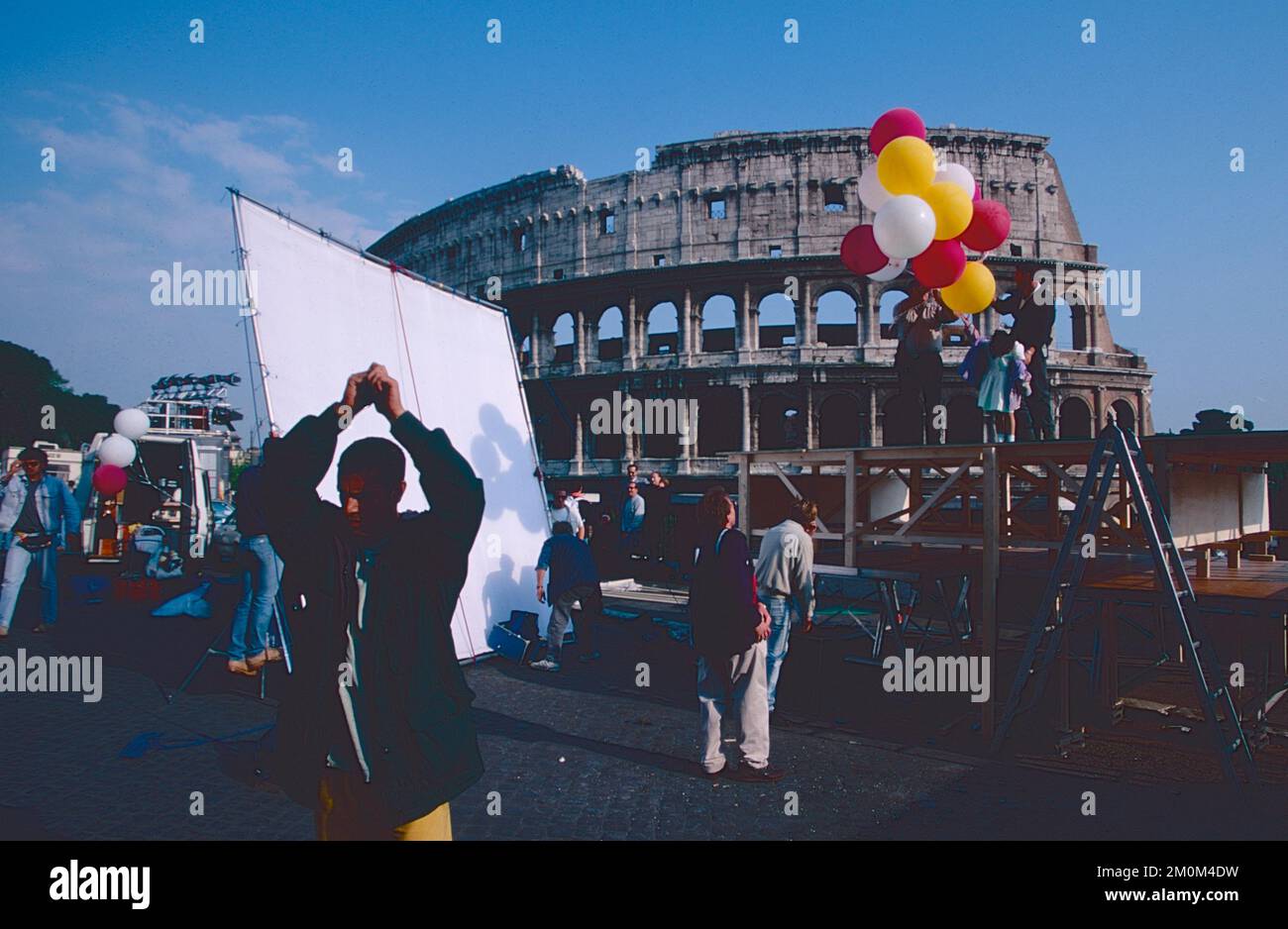 Filming the advertisement spot for Mulino Bianco Barilla, Rome, Italy ...