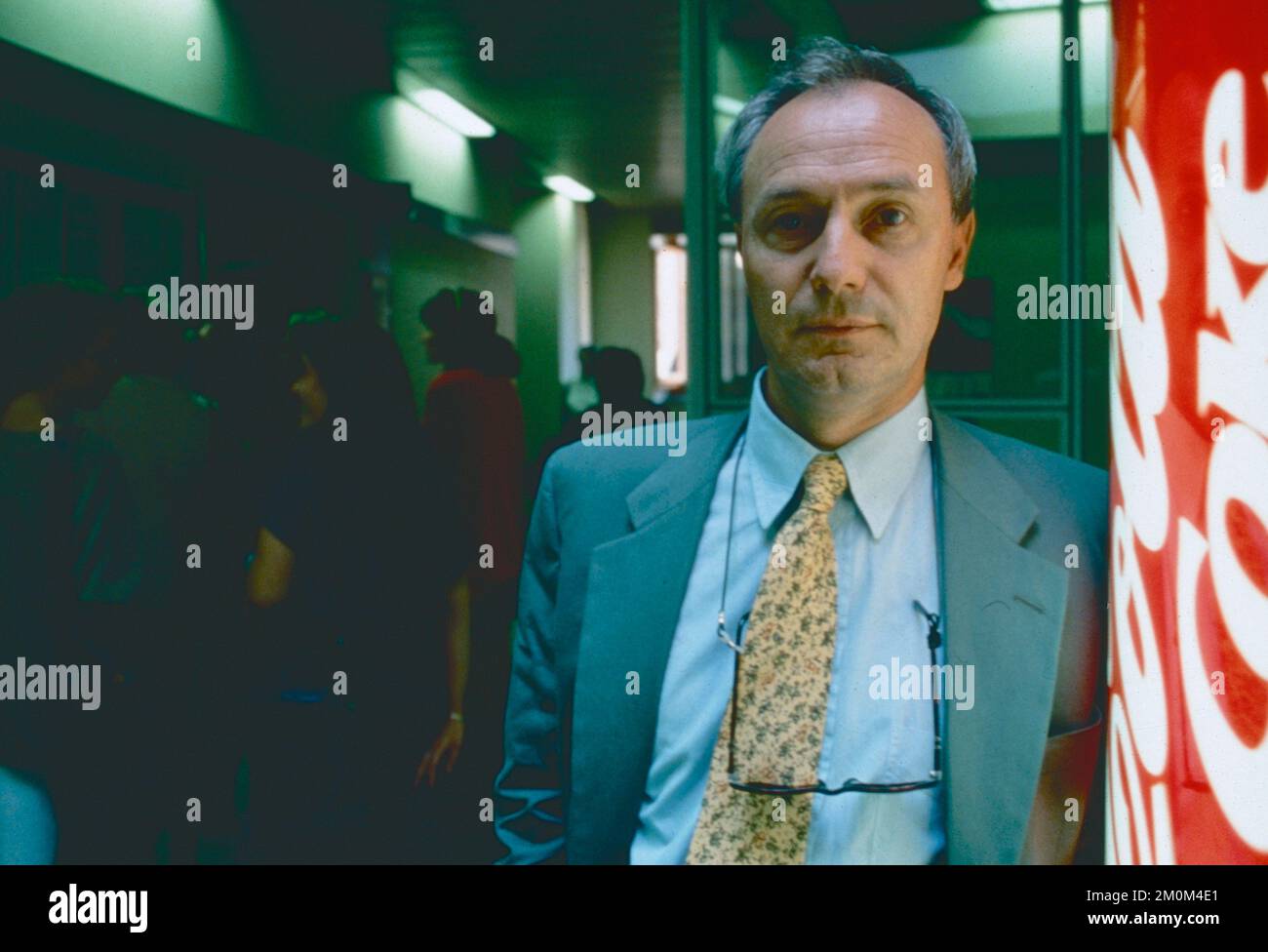 Italian sociologist professor Mario Morcellini, Rome, Italy 1992 Stock ...