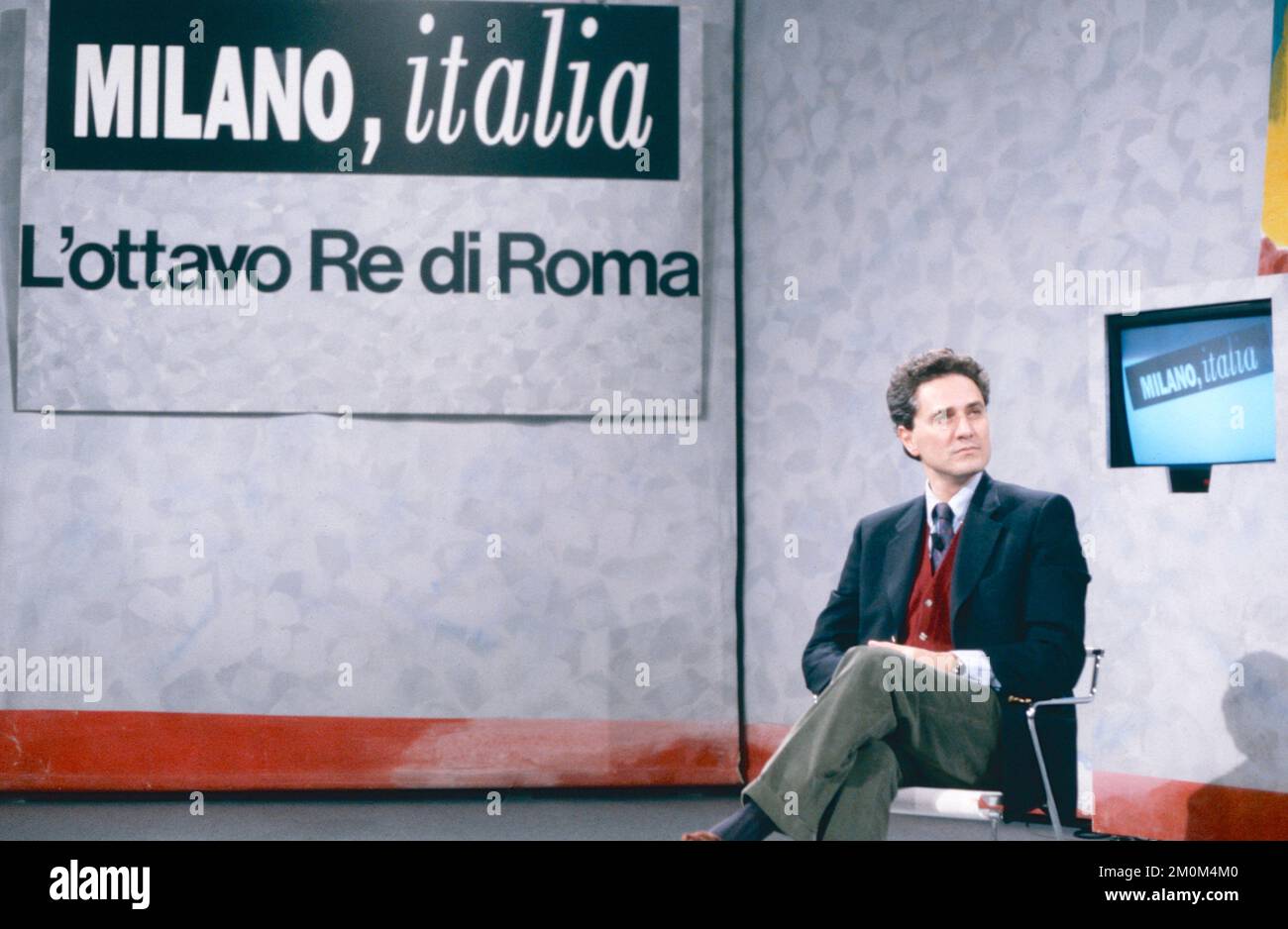 Italian politician Francesco Rutelli at the TV program Milano, Italia ...