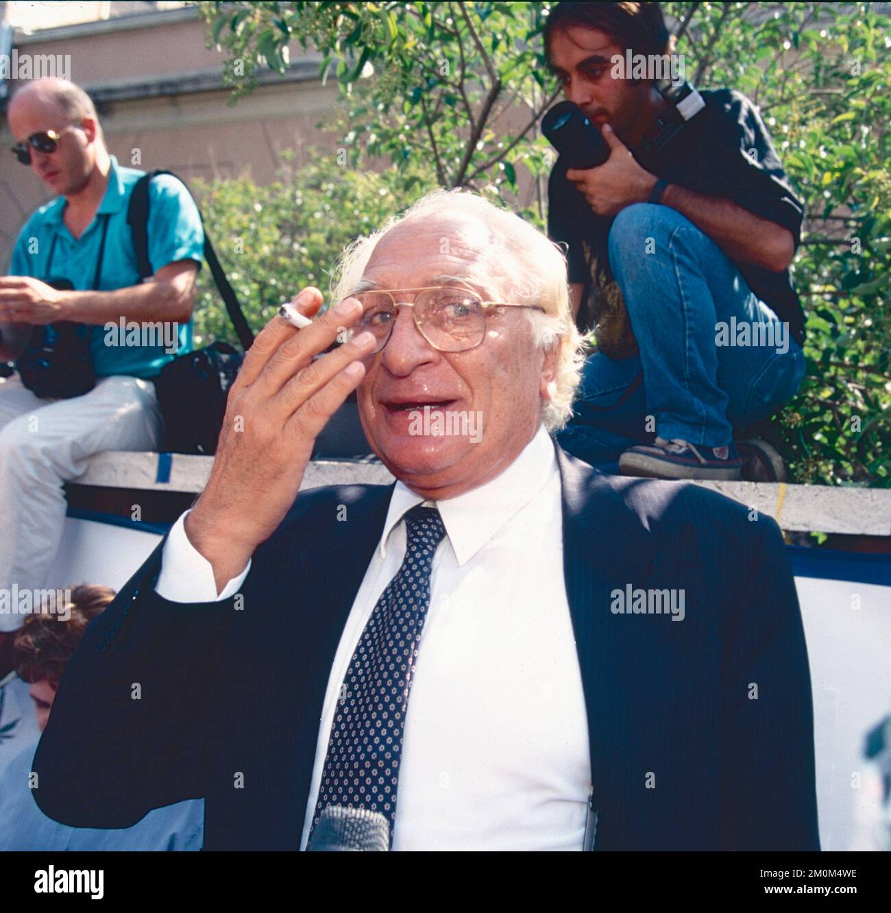 Italian radical politician Giacinto said Marco Pannella at a protest ...