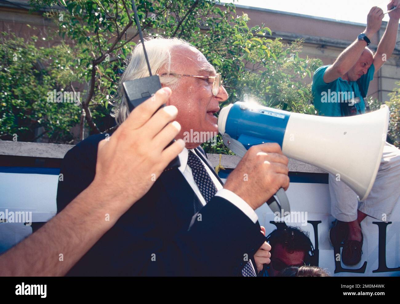 Italian radical politician Giacinto said Marco Pannella at a protest ...