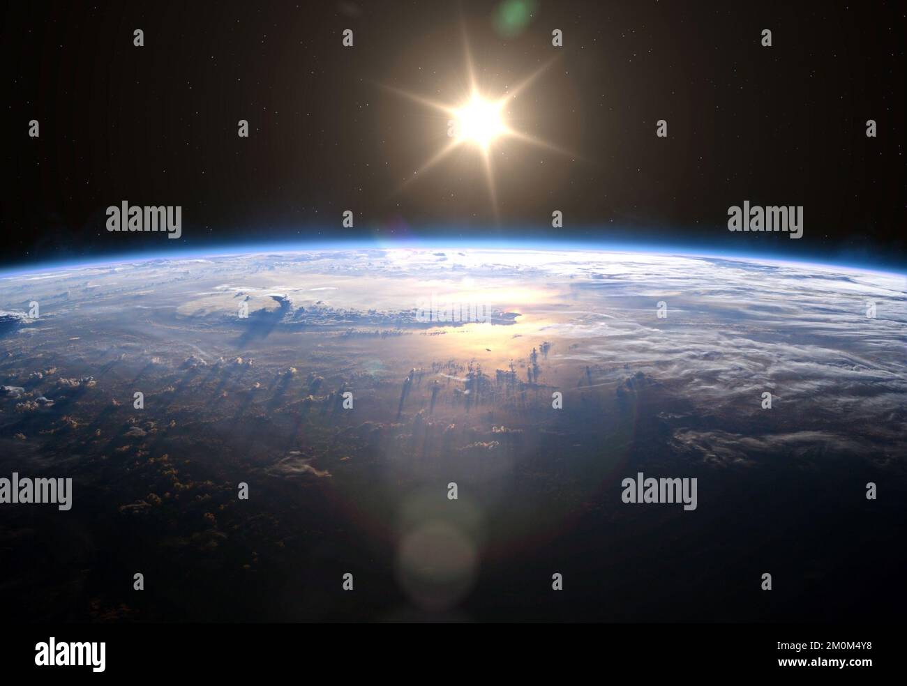 The Earth viewed from the orbit. Elements of this image furnished by ...