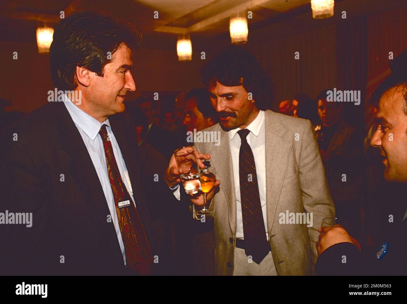 Albanian politician President Sali Berisha (left) leader of the ...