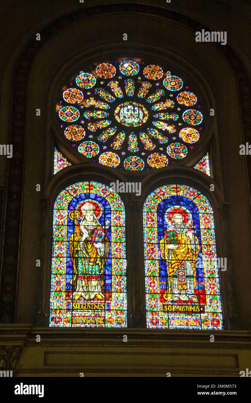 Stained glass windows in Catedral de la Inmaculada Concepción ...