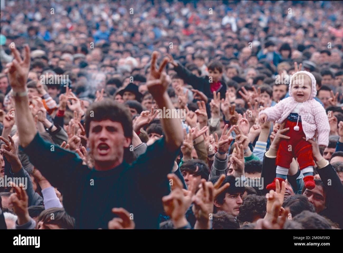 Celebration for the electoral victory of the Democratic Party, Tirana ...