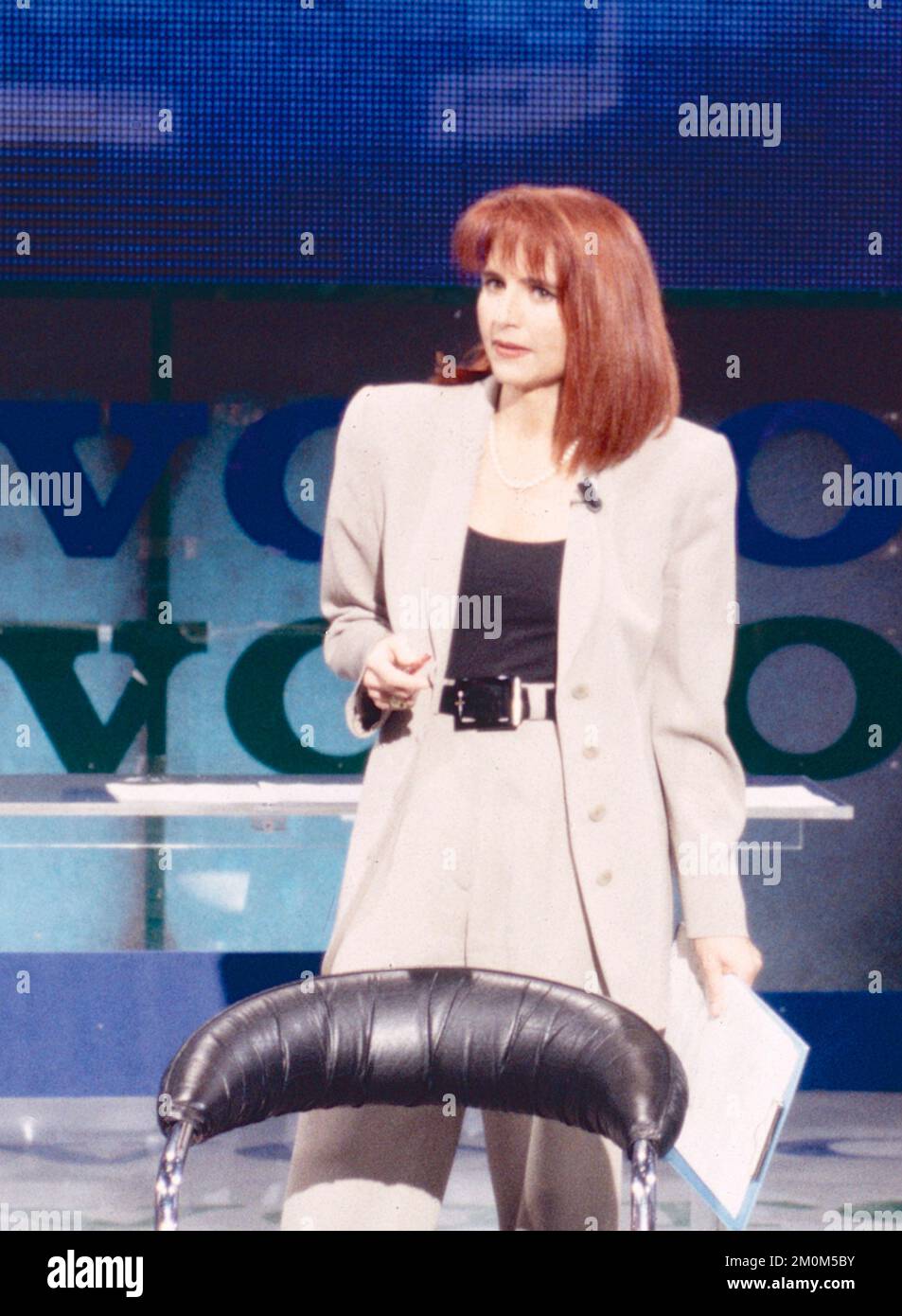 Italian TV conducer and journalist Lilli Gruber, Rome, Italy 1994 Stock ...