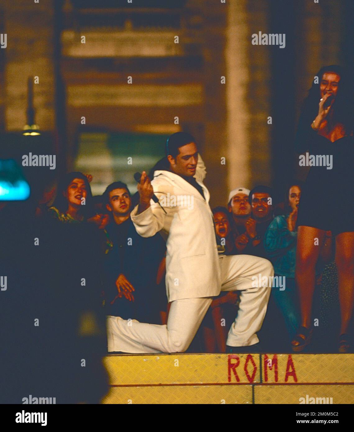 Italian presenter Fiorello at the Fiorello Superkaraoke show in St ...