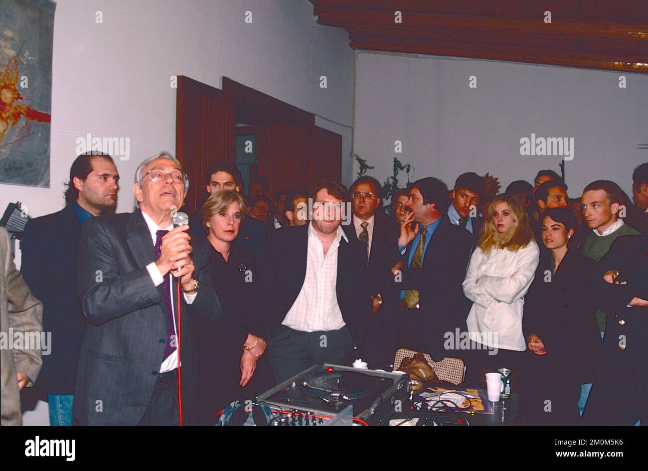 Italian politician Cesare Previti at a party, Formello, Italy 1996 ...