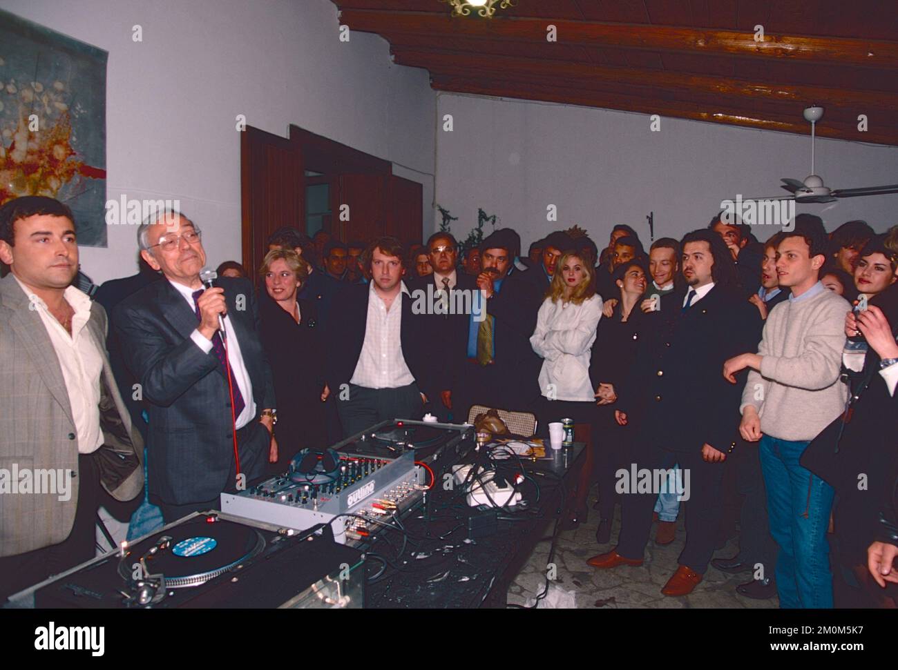 Italian politician Cesare Previti at a party, Formello, Italy 1996 ...